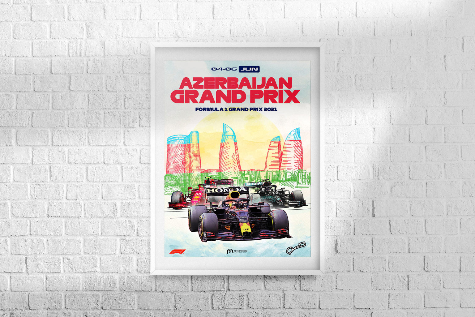 Azerbaijan F1 Grand Prix 2021 Poster - Peter Mocanu